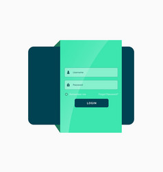 Creative login ui template form design Royalty Free Vector