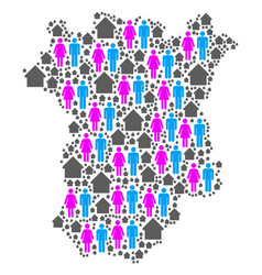 Chechnya map population people Royalty Free Vector Image