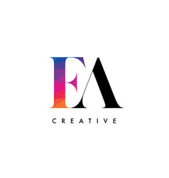 Ea letter logo design purple texture creative Vector Image