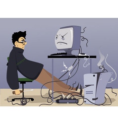 Computer problems Royalty Free Vector Image - VectorStock