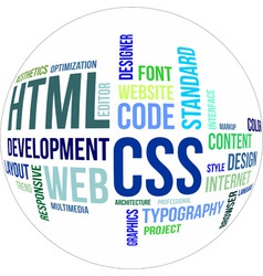 Word cloud web development Royalty Free Vector Image