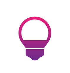 Smart led light bulb icon pictograph Royalty Free Vector