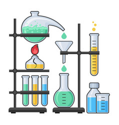 Chemistry laboratory and science equipment Vector Image