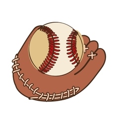Baseball mitt icon image Royalty Free Vector Image