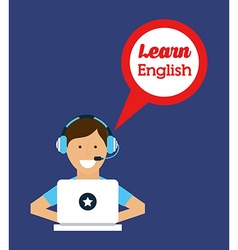 Learn english design Royalty Free Vector Image