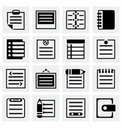 Red pen and notepad icon Royalty Free Vector Image