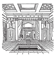 Impluvium part of ancient roman architecture Vector Image