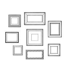 Free hand drawing of picture frames Royalty Free Vector