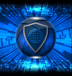 Cyber digital power icon Royalty Free Vector Image