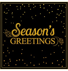 Gold seasons greetings card design Royalty Free Vector Image