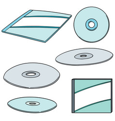 Set cd dvd Royalty Free Vector Image - VectorStock