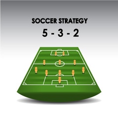 Soccer play tactics strategy Royalty Free Vector Image