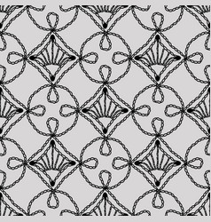 Lace seamless pattern crochet loops Royalty Free Vector