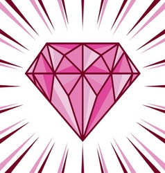 Pink diamond Royalty Free Vector Image - VectorStock