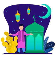Muslim flat design Royalty Free Vector Image - VectorStock
