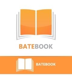 Open book letter v logo Royalty Free Vector Image