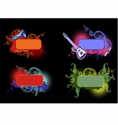 Abstract dj splash music background Royalty Free Vector