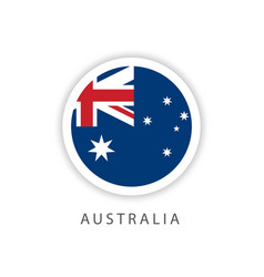 Australia circle flag template design Royalty Free Vector