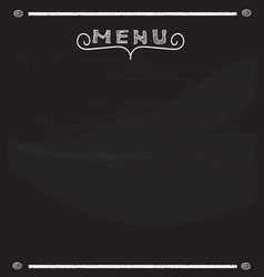 Blank menu on blackboard Royalty Free Vector Image