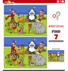 Find differences cartoon task Royalty Free Vector Image