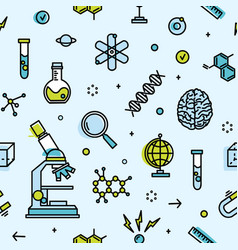 Seamless pattern background chemistry concept Vector Image