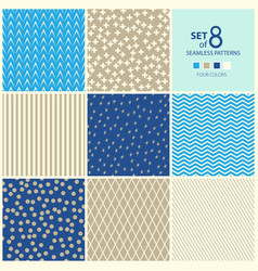 Geometric seamless patterns Royalty Free Vector Image