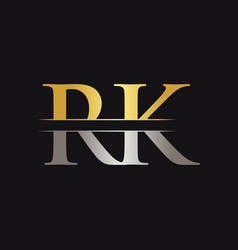 Initial rk letter logo with creative modern Vector Image
