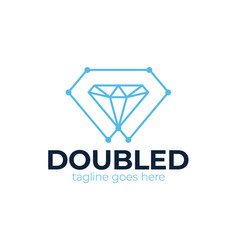 Diamond tech logo design template creative Vector Image
