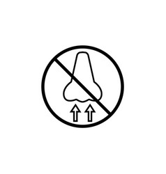 Do not breathe line icon prohibition sign Vector Image