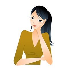 Thinking mom Royalty Free Vector Image - VectorStock