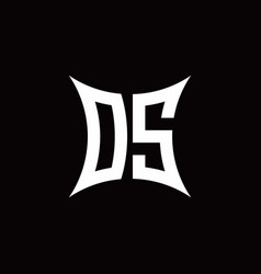 Ds monogram logo with square rotate style outline Vector Image