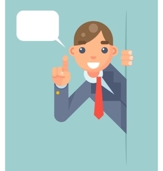 Idea solution hand gesture corner look out Vector Image