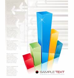 3d shiny graph Royalty Free Vector Image - VectorStock