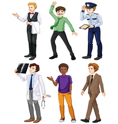 Men with different works Royalty Free Vector Image