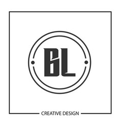 Initial letter bl logo template design Royalty Free Vector