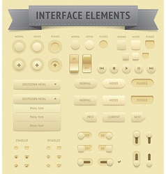 User interface elements Royalty Free Vector Image