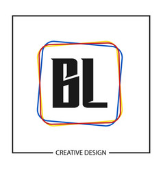 Initial letter bl logo template design Royalty Free Vector
