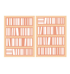 Library book shelf seamless pattern Royalty Free Vector