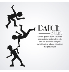 Dance studio avatar dancer design Royalty Free Vector Image