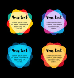 Modern soft color design label Royalty Free Vector Image