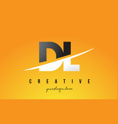 Dd d d letter modern logo design with yellow Vector Image