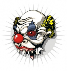 Evil clown skull Royalty Free Vector Image - VectorStock