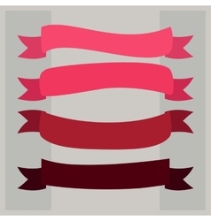 Three red ribbons with gold stripes Royalty Free Vector