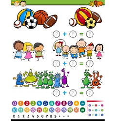 Math game cartoon Royalty Free Vector Image - VectorStock