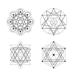 Sacred geometry set Royalty Free Vector Image - VectorStock