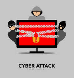 Cyber attack concept graphic design Royalty Free Vector