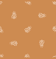 Seamless background bee gender neutral baby Vector Image