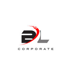 Lg modern letter logo design with swoosh Vector Image