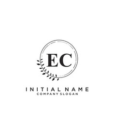 Initial ec elegant luxury monogram logo or badge Vector Image