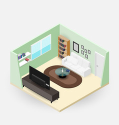 Concept room isometrics 3d composition Royalty Free Vector